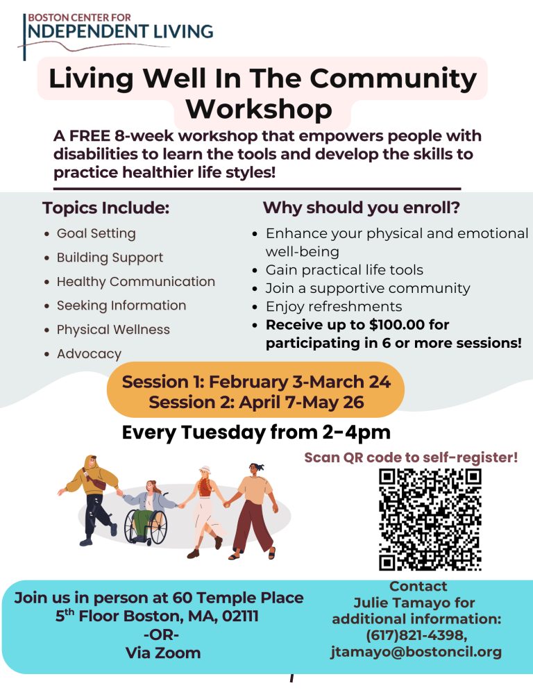 Living Well in the Community Workshop - Boston Center for Independent ...